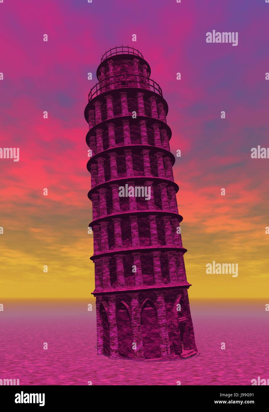 tower, illustration, style of construction, architecture, architectural ...