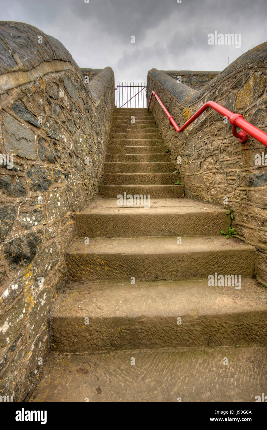 stairs, stone, concrete, wall, bricks, steps, goal, passage, gate ...