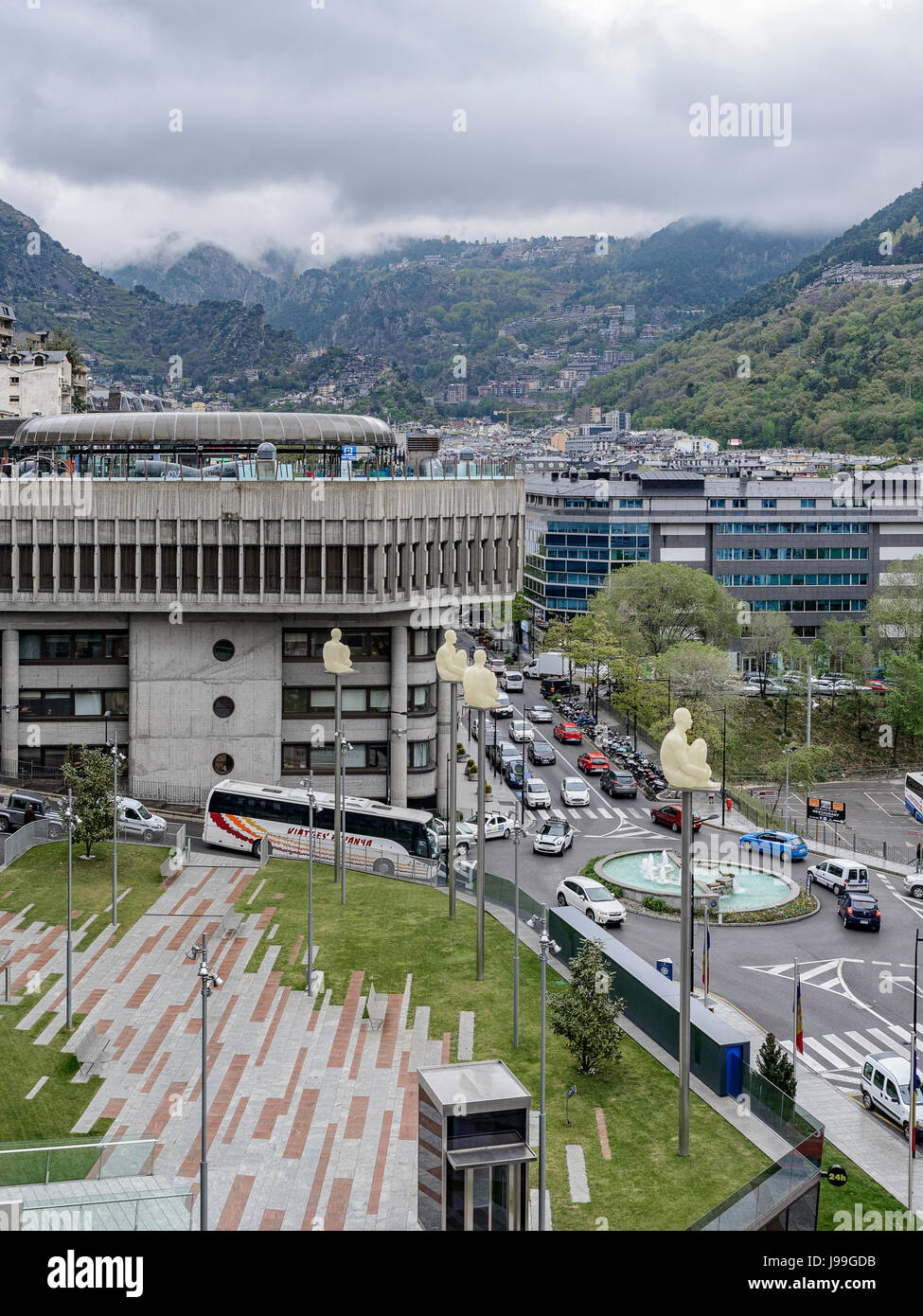 Andorra La Vella, capital city of Andorra state, sculpture by artist Jaume Plensa Stock Photo ...