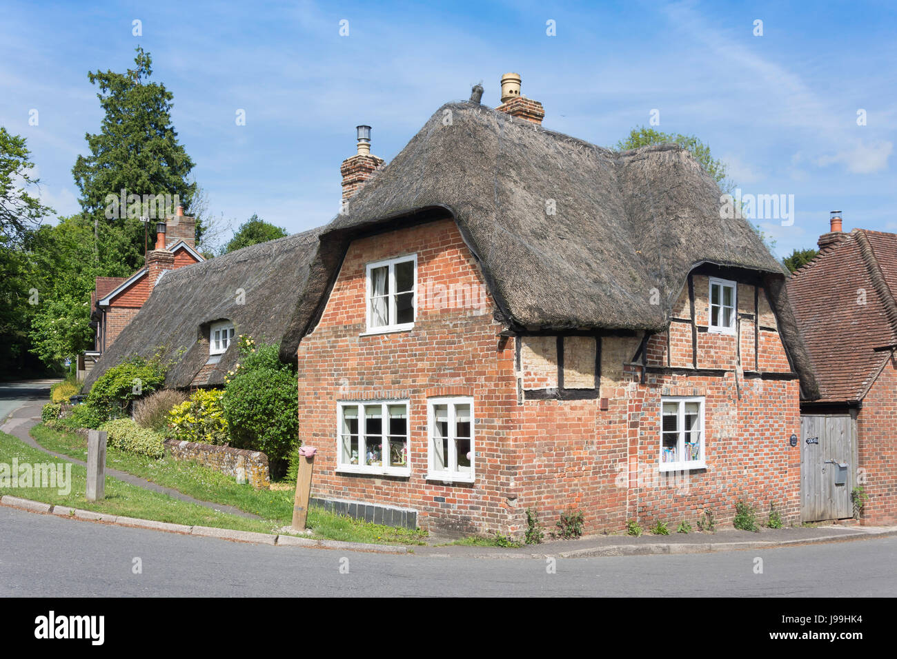 Thatched cottage, High Street, West Meon, Hampshire, England, United ...