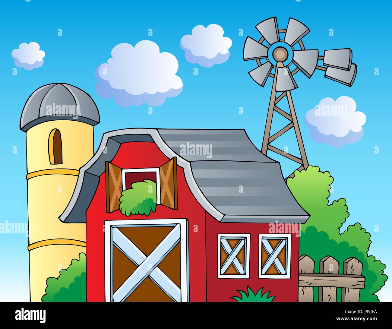 Farmyard barn cartoon hi-res stock photography and images - Alamy