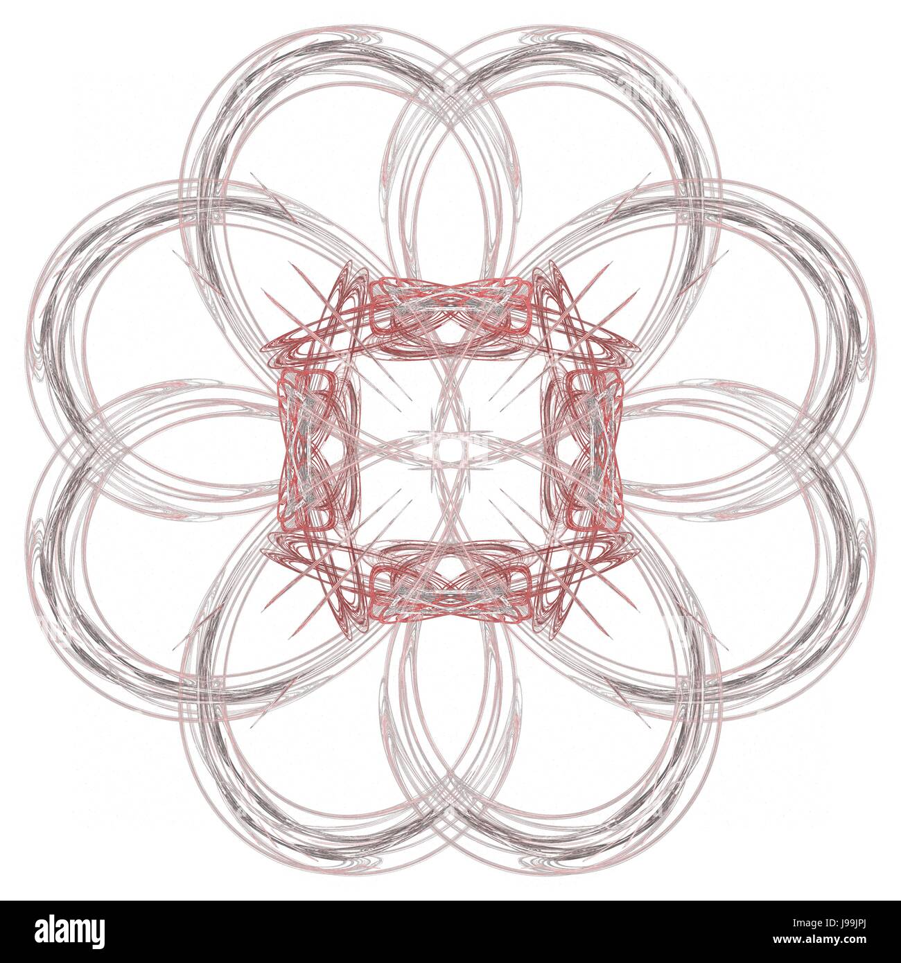 Abstract grunge maroon floral pattern isolated on white background ...