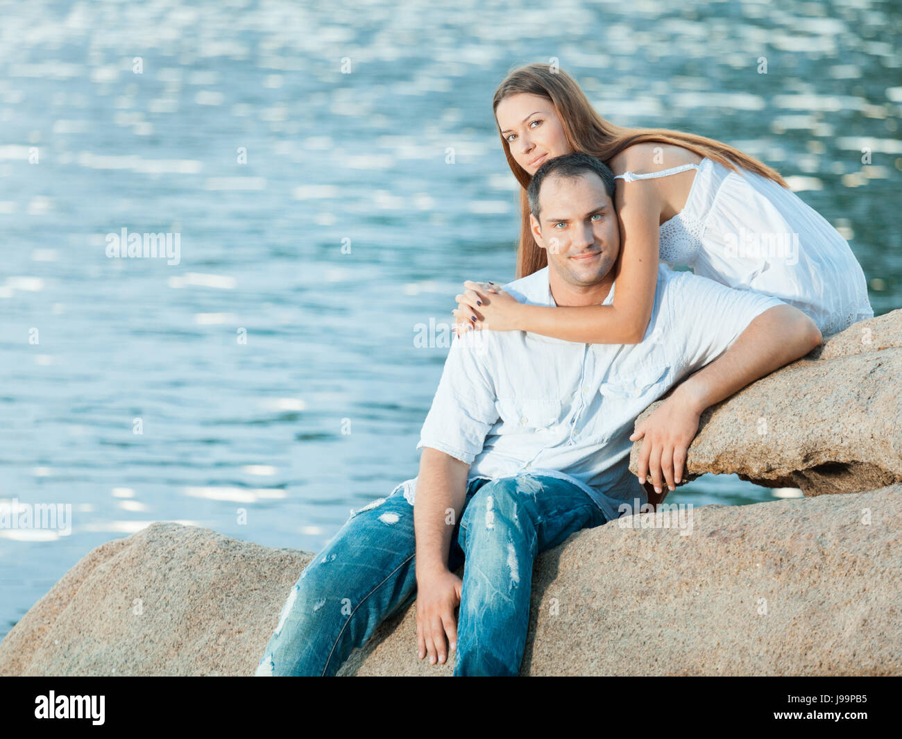sunset, beach, seaside, the beach, seashore, sunrise, twilight, couple ...
