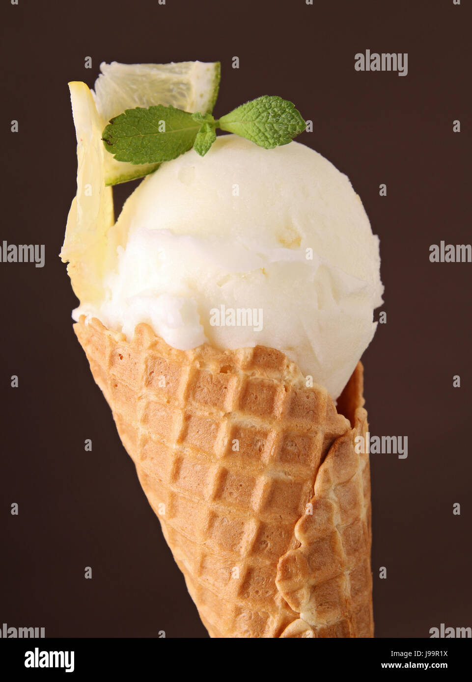 cone, vanilla, lemon, citron, ice cream, ice-cream, icecream, dessert ...