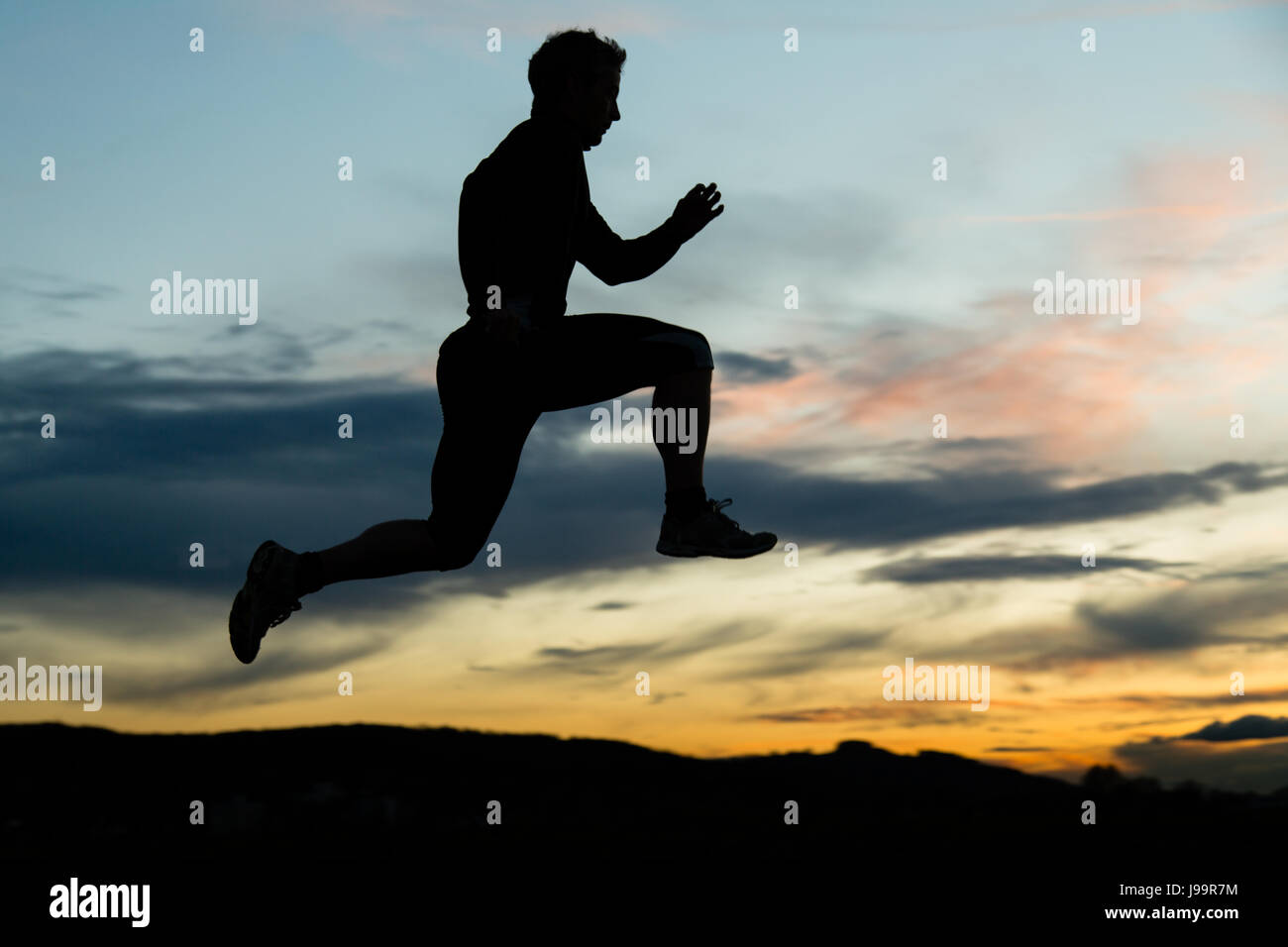 sport, sports, sunset, spring, bouncing, bounces, hop, skipping, frisks ...