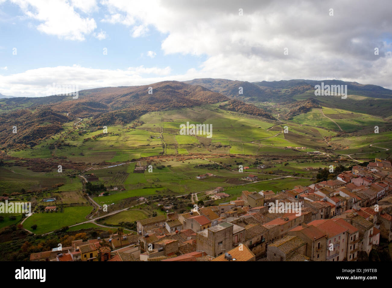 houses, tree, trees, agriculture, farming, roofs, rustical, rustic ...