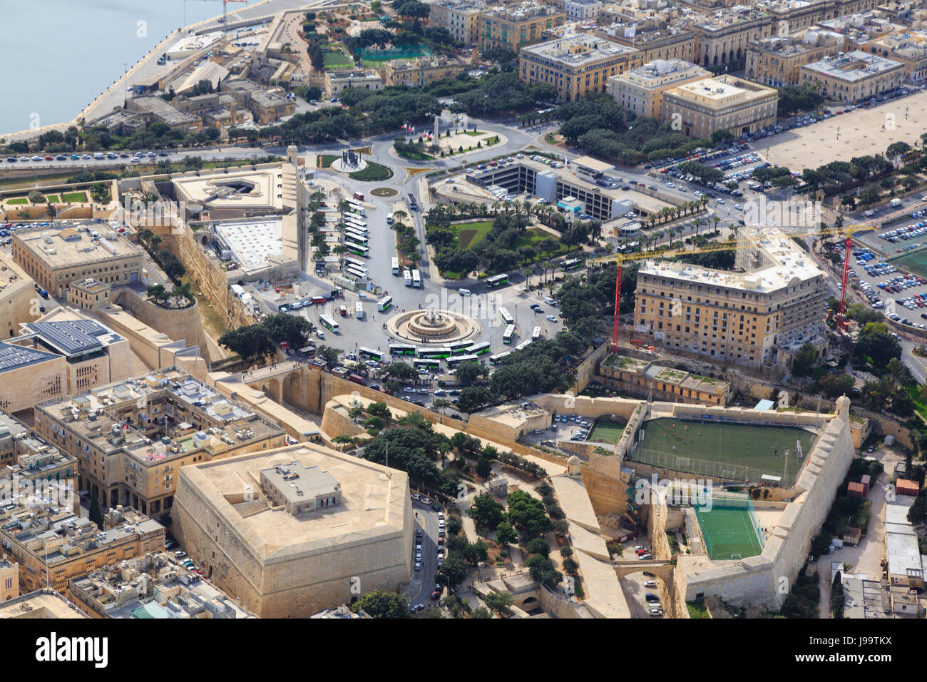Aerial view over the Maltese city of Valletta, Malta Stock Photo - Alamy