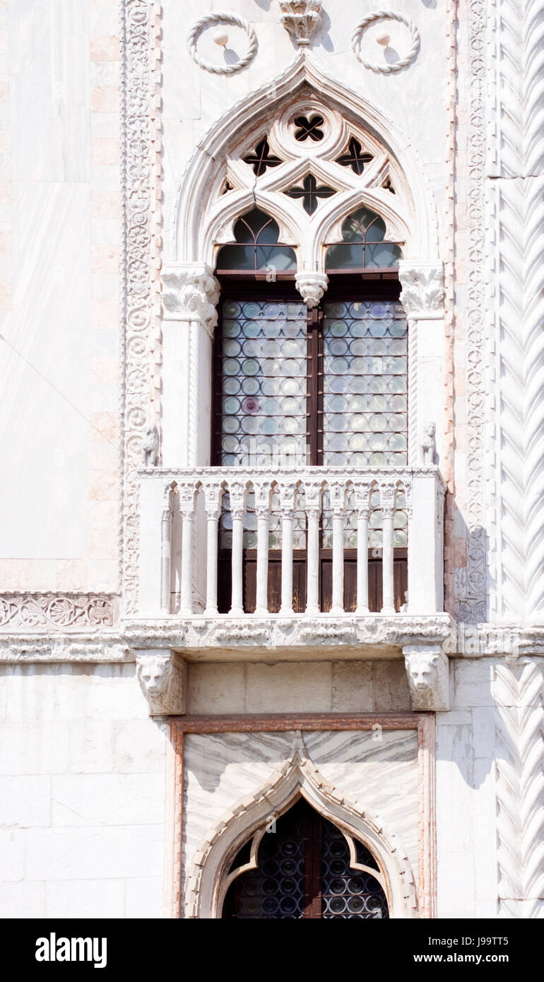 venice, balcony, decoration, style of construction, architecture ...