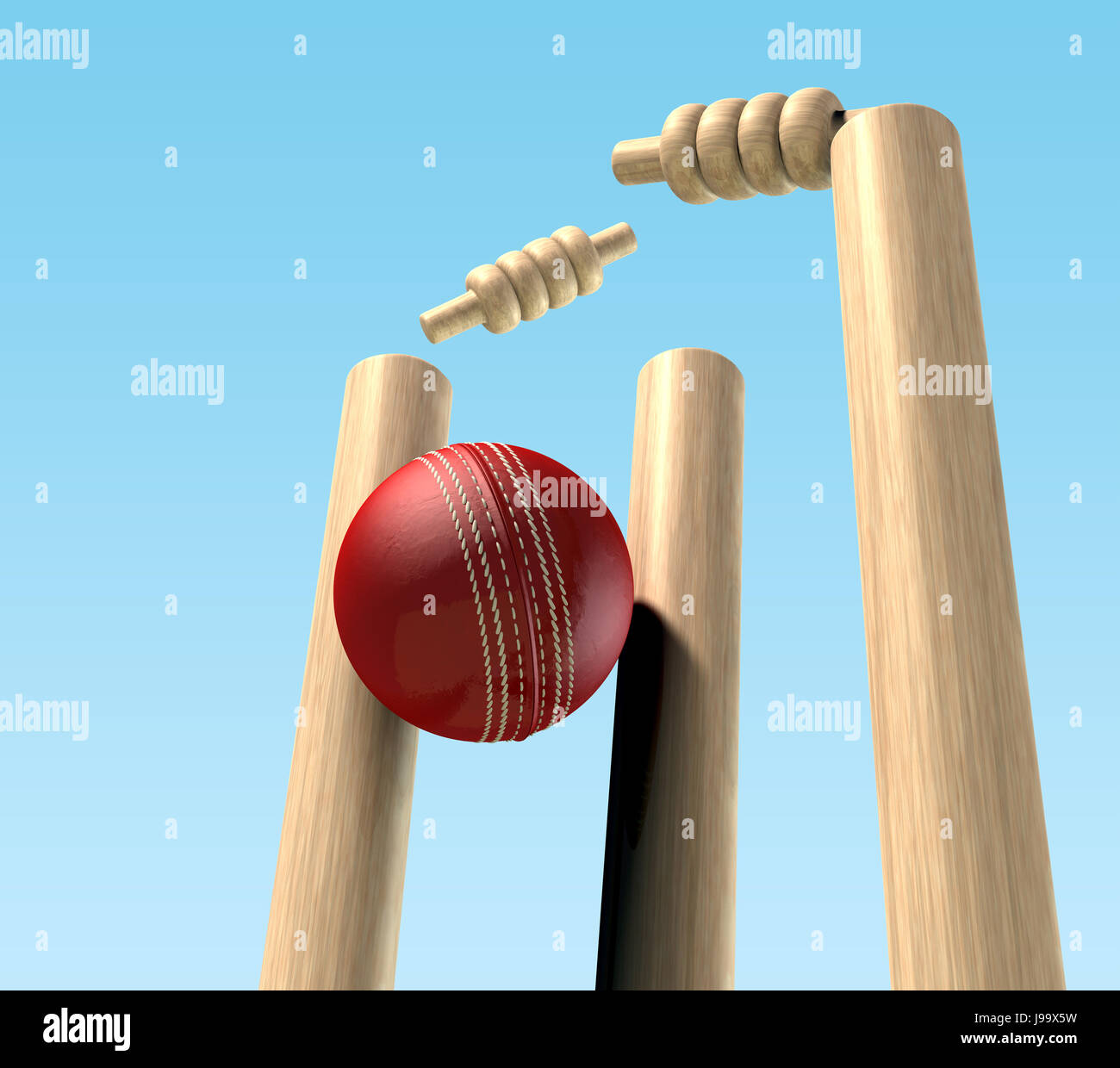 isolated, ball, wood, leather, wooden, wicket, wickets, breaking ...