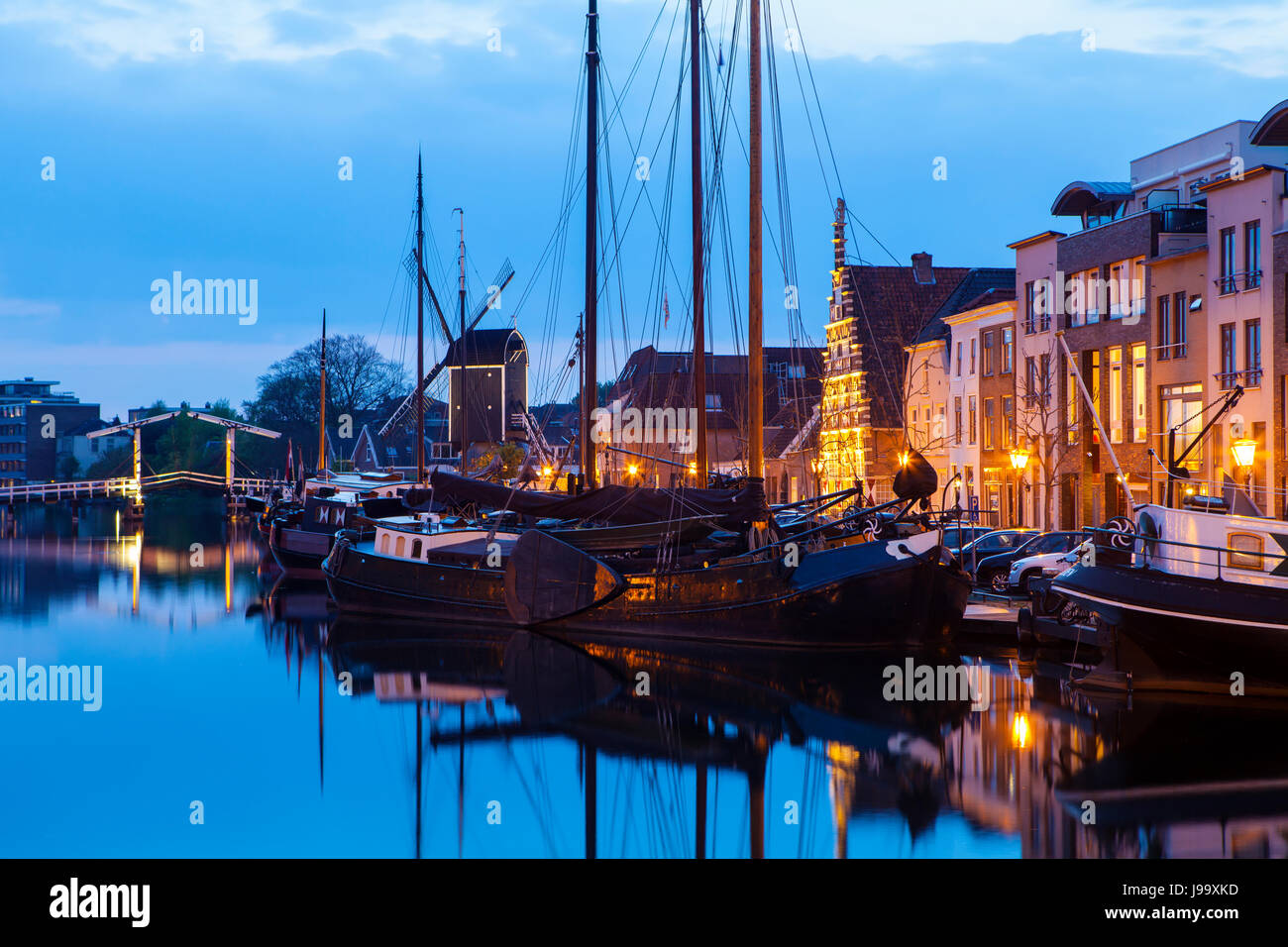 Bridge windmill leiden netherlands hi-res stock photography and images ...
