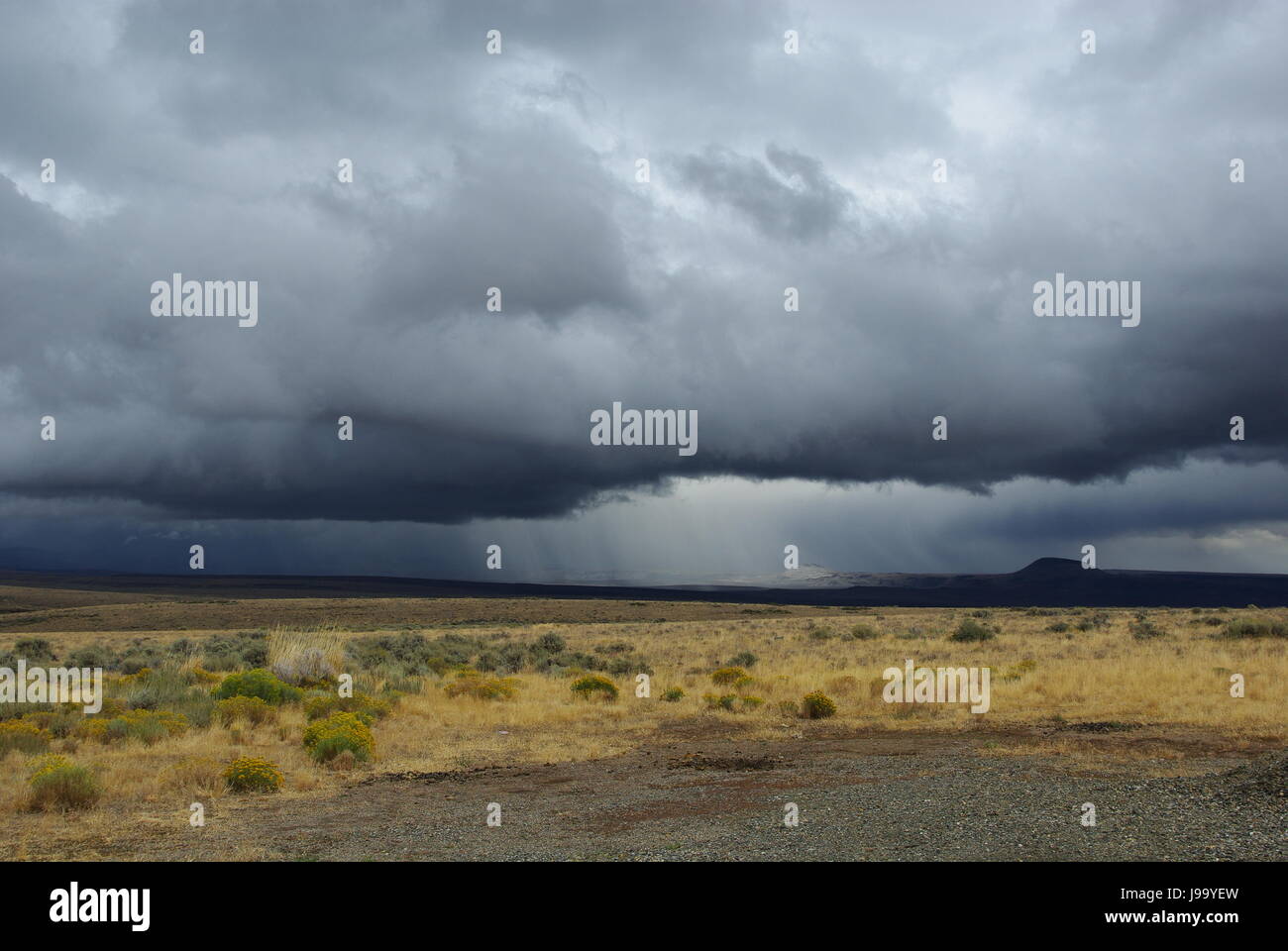 desert, wasteland, cloud, mountain range, mountain, storm, gale, rain ...