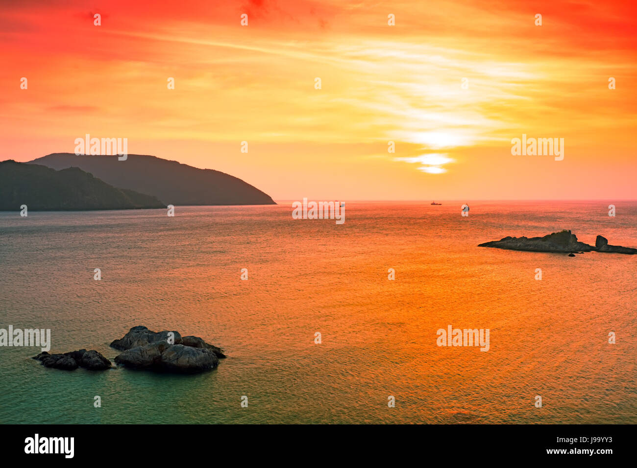 sunset, beach, seaside, the beach, seashore, sunrise, dawn, sight, view ...