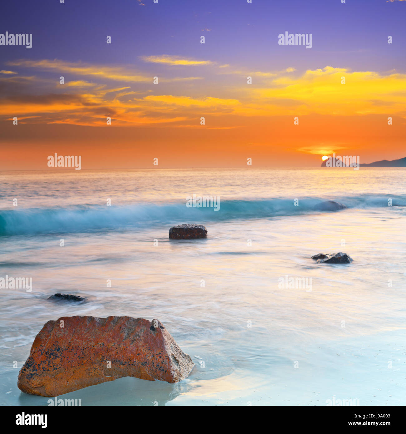 sunset, beach, seaside, the beach, seashore, sunrise, tropical ...