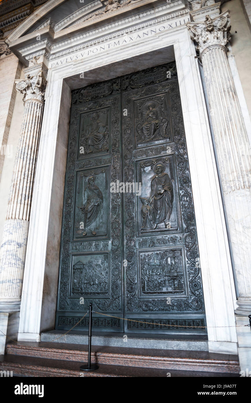 The Doors of the Basilica of St Peters in Rome Italy Stock Photo - Alamy