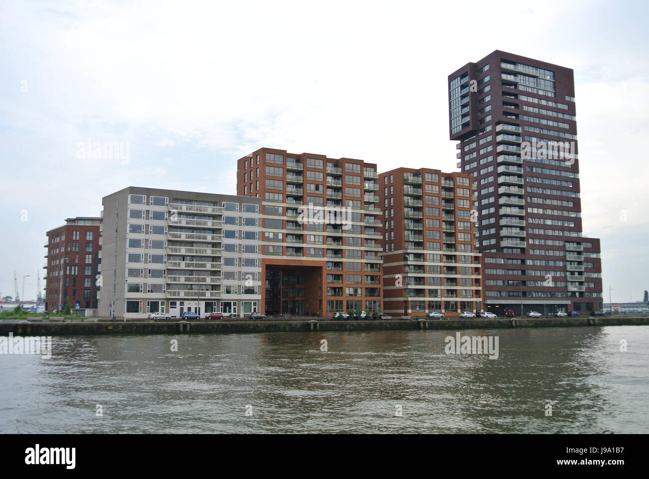 High-Rise buildings at Kratonkade, Rotterdam, Netherlands Stock Photo ...