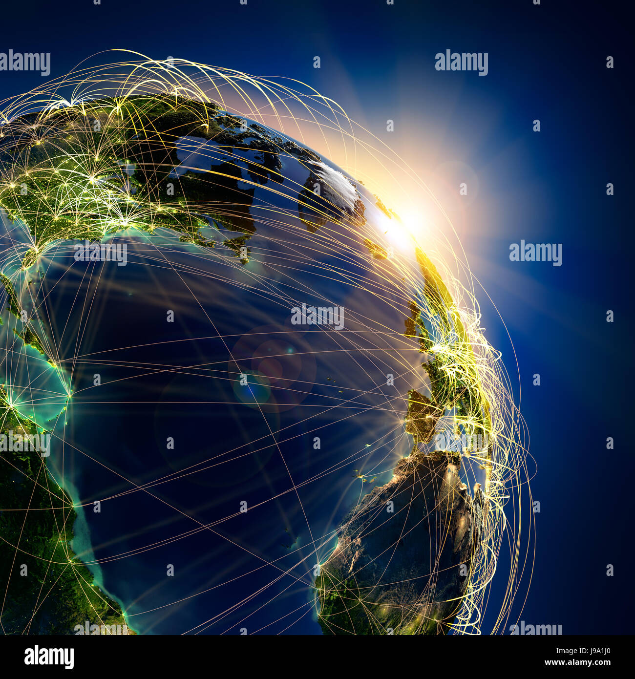 transport, route, airline, globe, planet, earth, world, trajectory ...