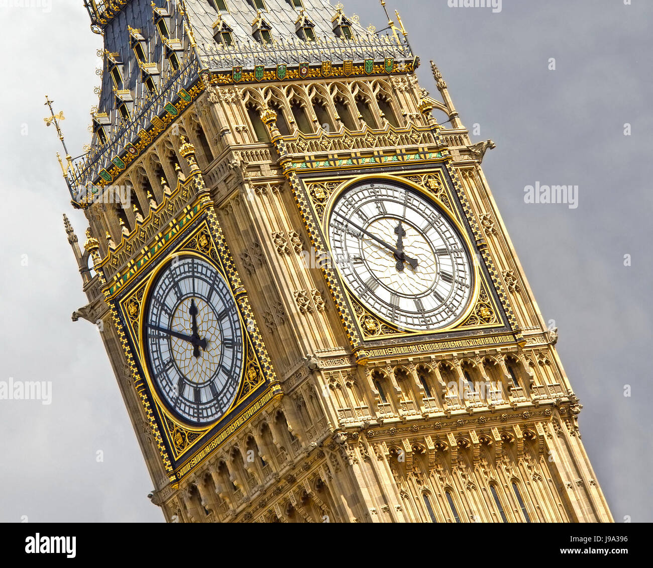 clock, london, england, parliament, britain, landmark, blue, tower ...