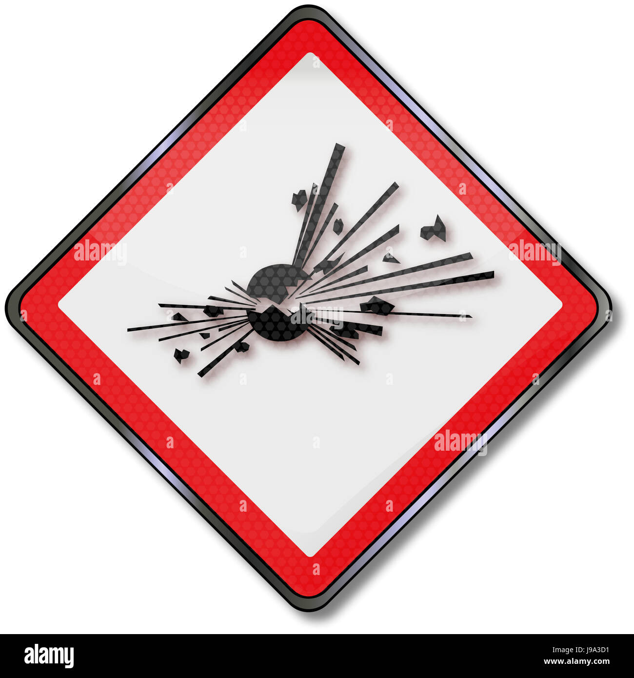 danger sign explosion Stock Photo - Alamy