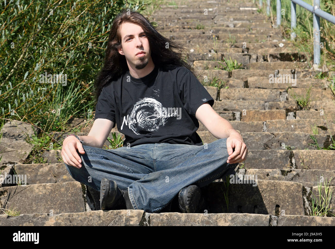 relaxing in the sunshine Stock Photo - Alamy
