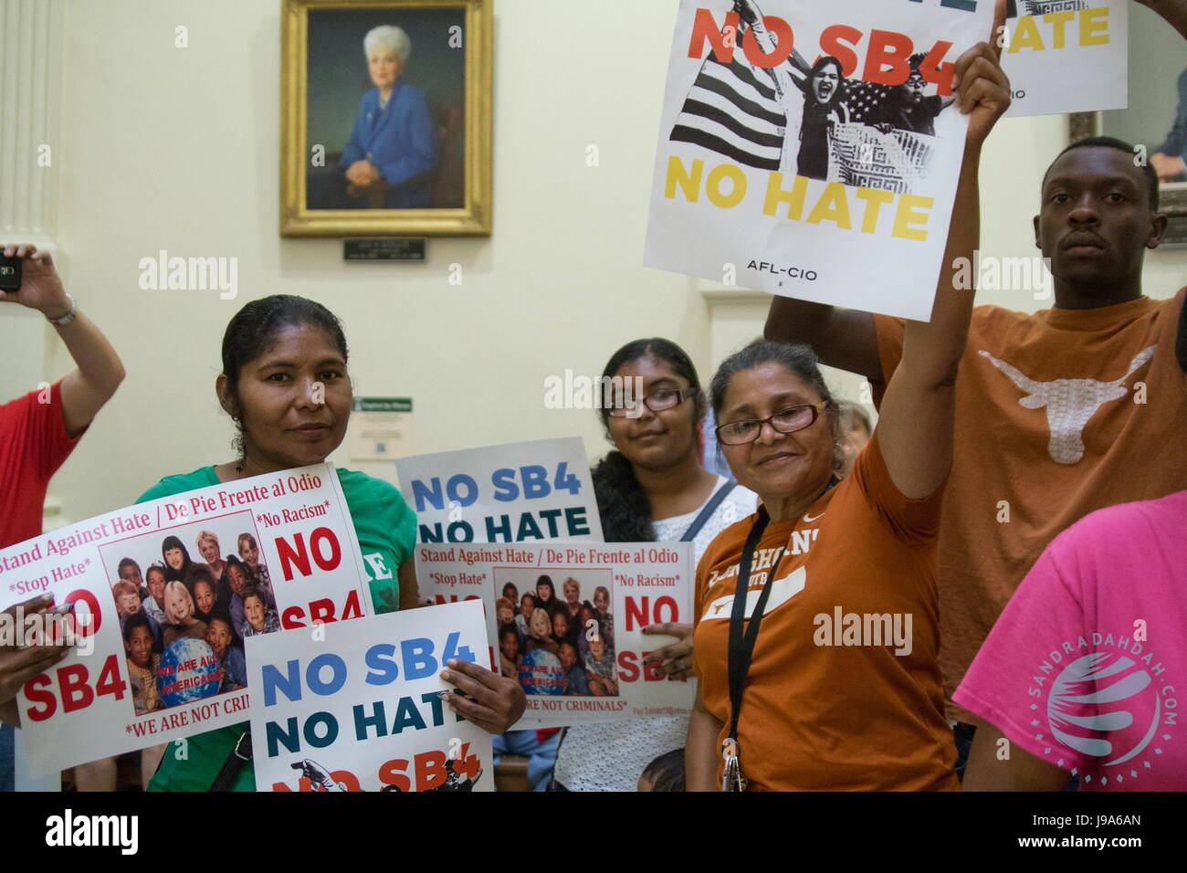 May 29, 2017 - Austin, Texas, U.S. - Protesters against SB4 rally at ...