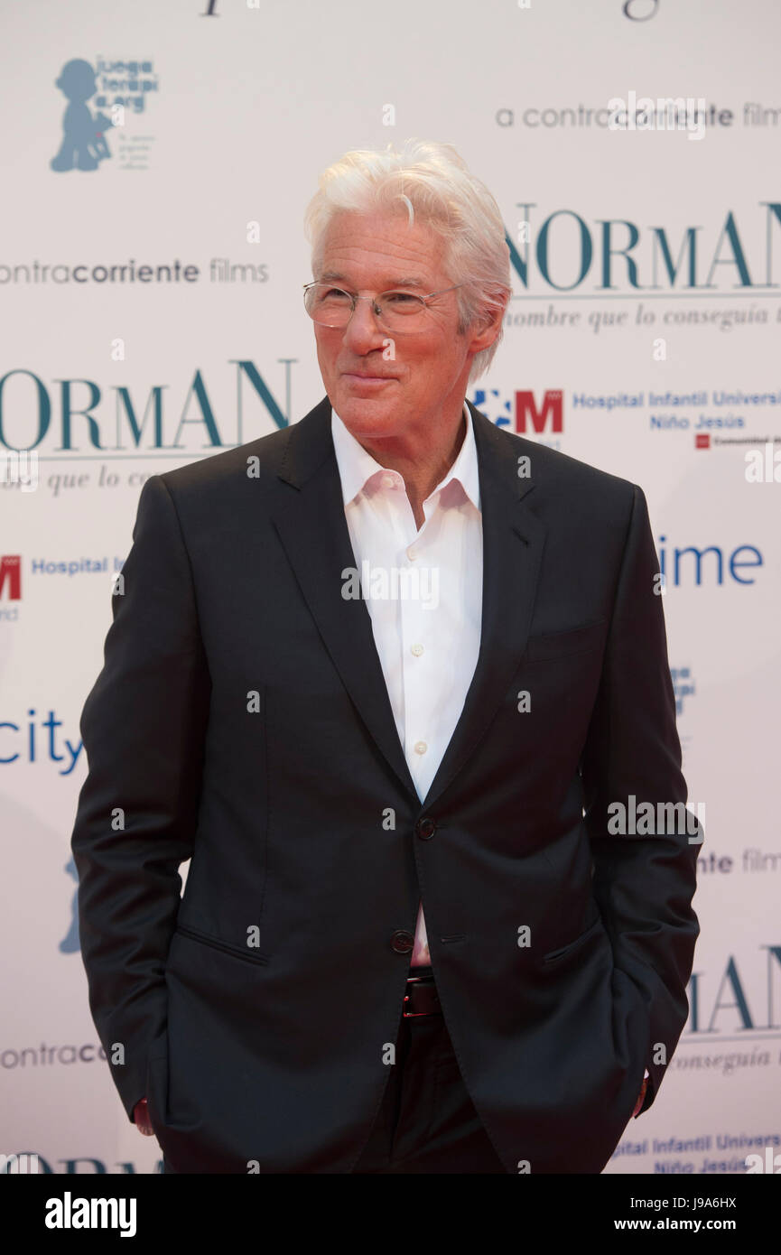Actor Richard Gere during the premiere of the movie "Norman" Madrid. 30 ...