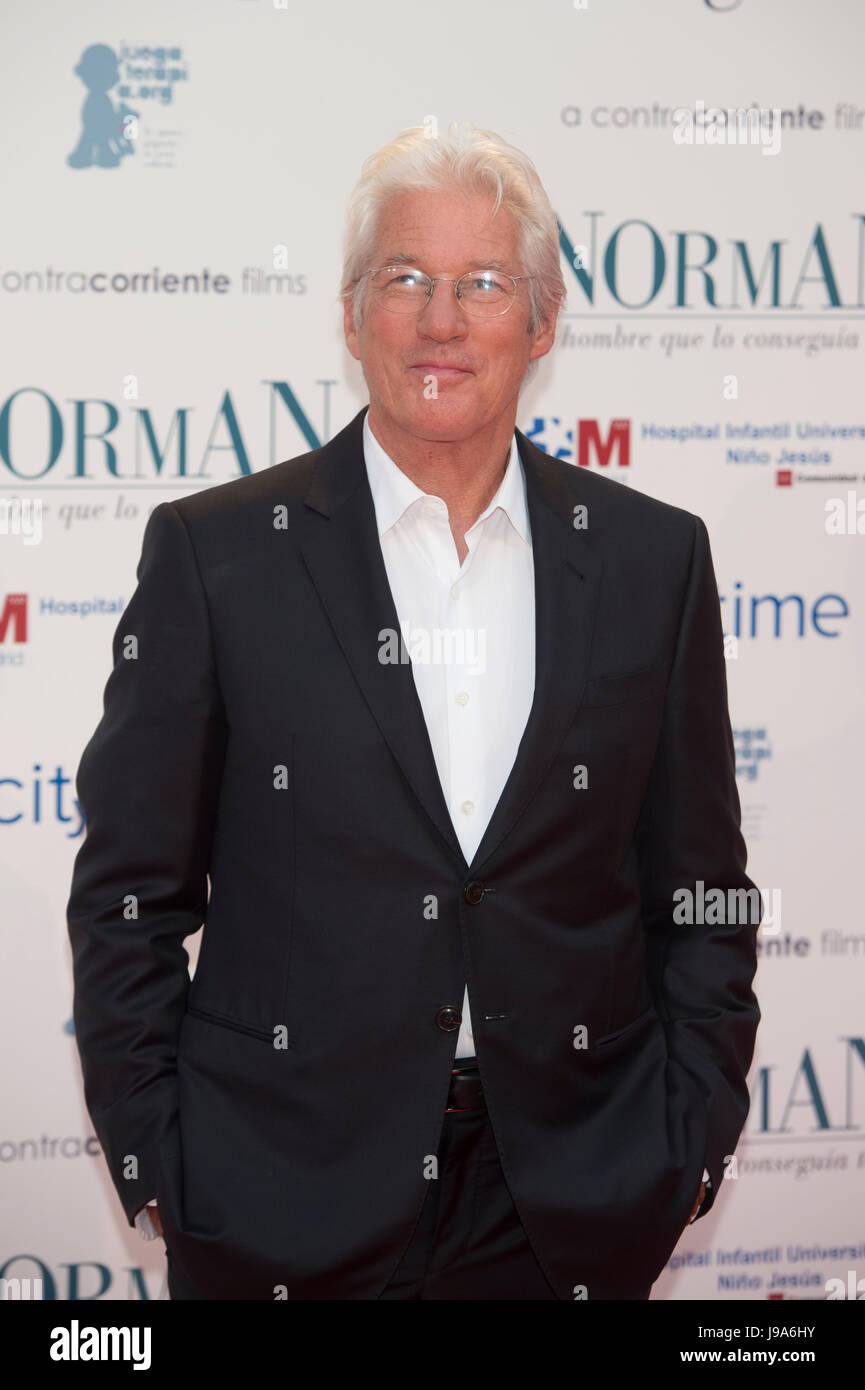 Actor Richard Gere during the premiere of the movie "Norman" Madrid. 30 ...