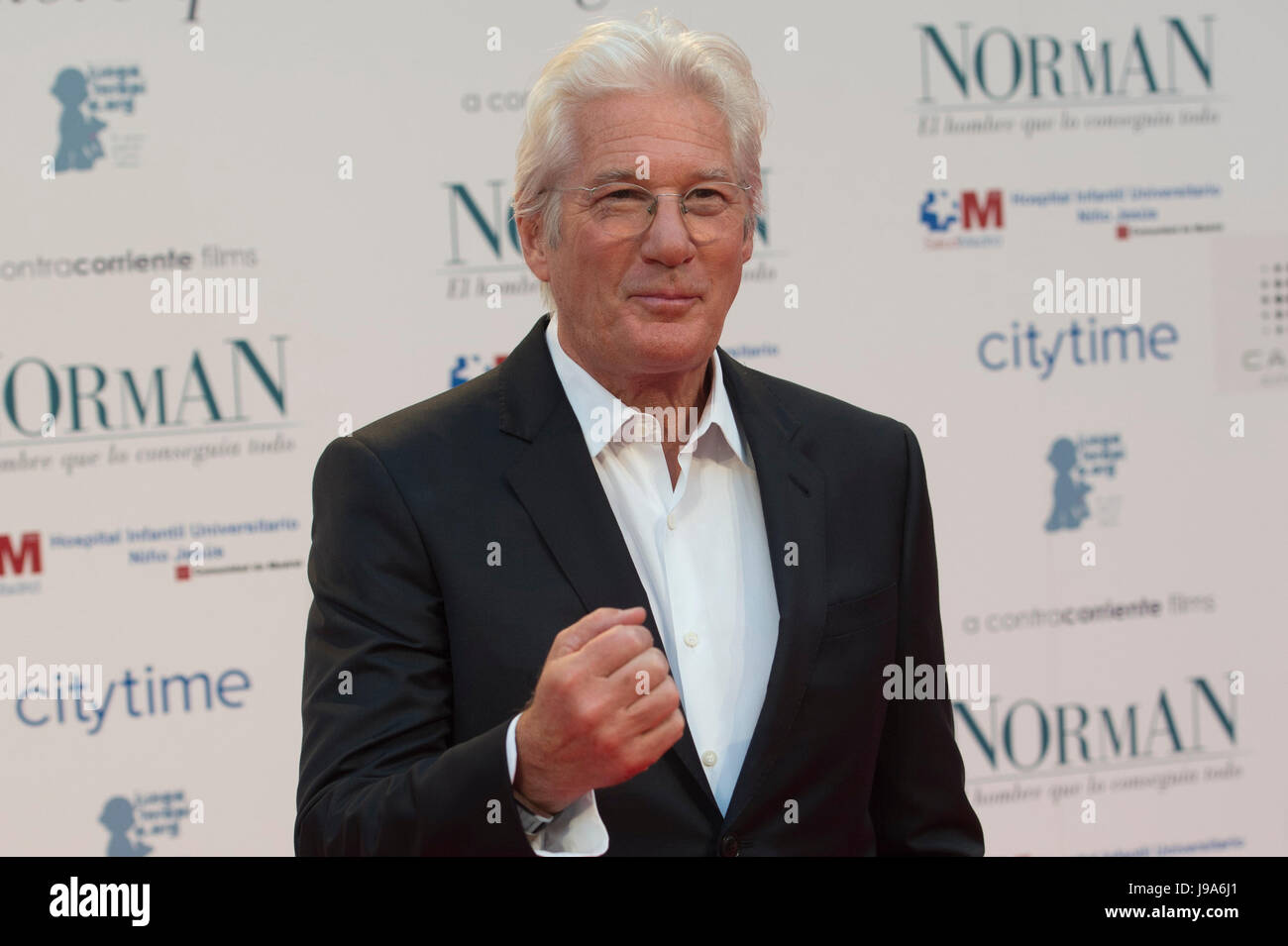Actor Richard Gere during the premiere of the movie "Norman" Madrid. 30 ...