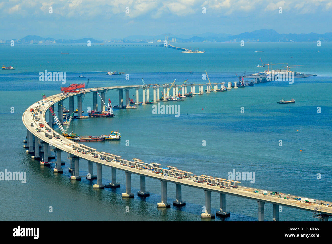 Hong Kong. 1st June, 2017. The Hong Kong-Zhuhai-Macao Bridge is under ...