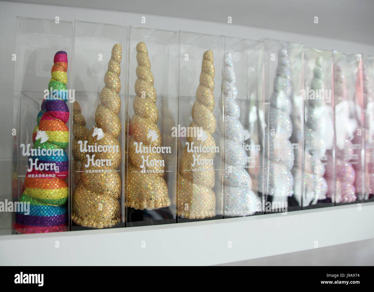 New York, USA. 26th May, 2017. Unicorn horns for sale at a store in ...