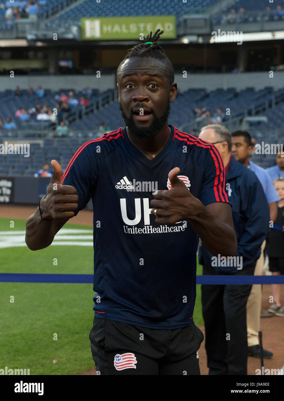 New York, United States. 31st May, 2017. Kei Kamara (23) of New England ...