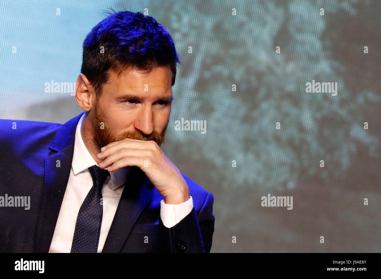 Beijing, China. 1st June, 2017. FC Barcelona's striker Lionel Messi of ...