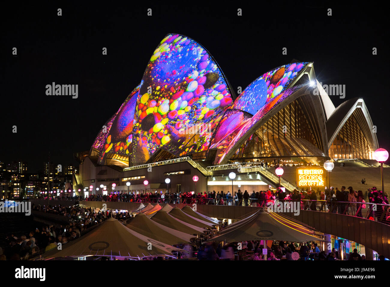 Sydney, Australia. 1st June 2017. Vivid Sydney light show at Circular ...
