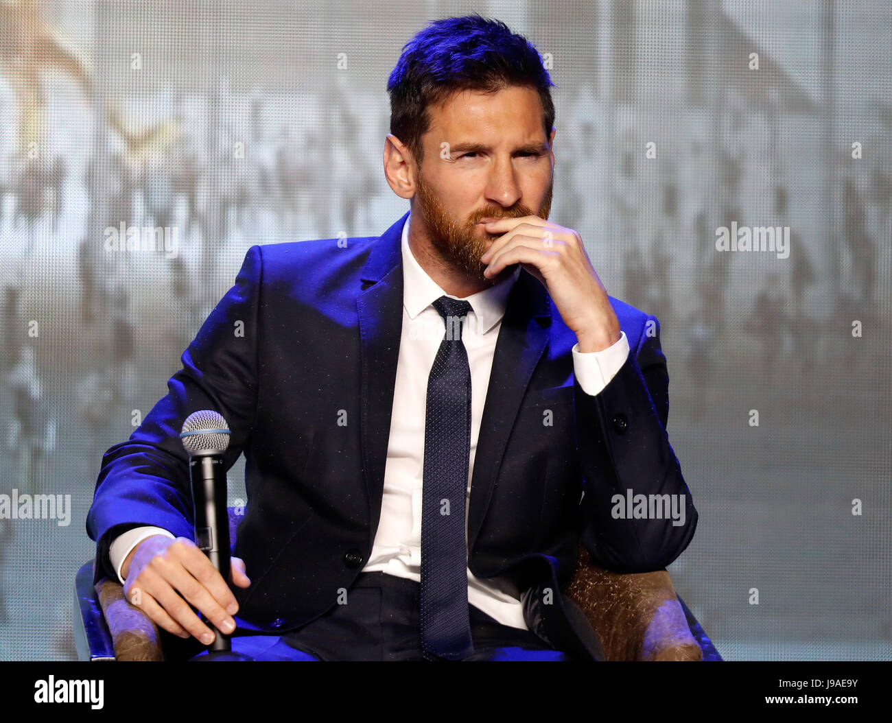 Beijing, China. 1st June, 2017. FC Barcelona's striker Lionel Messi of ...