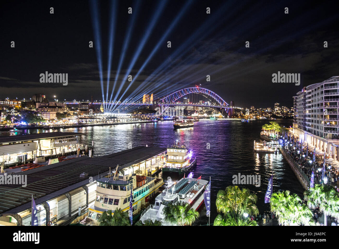Sydney, Australia. 1st June 2017. Vivid Sydney light show at Circular ...