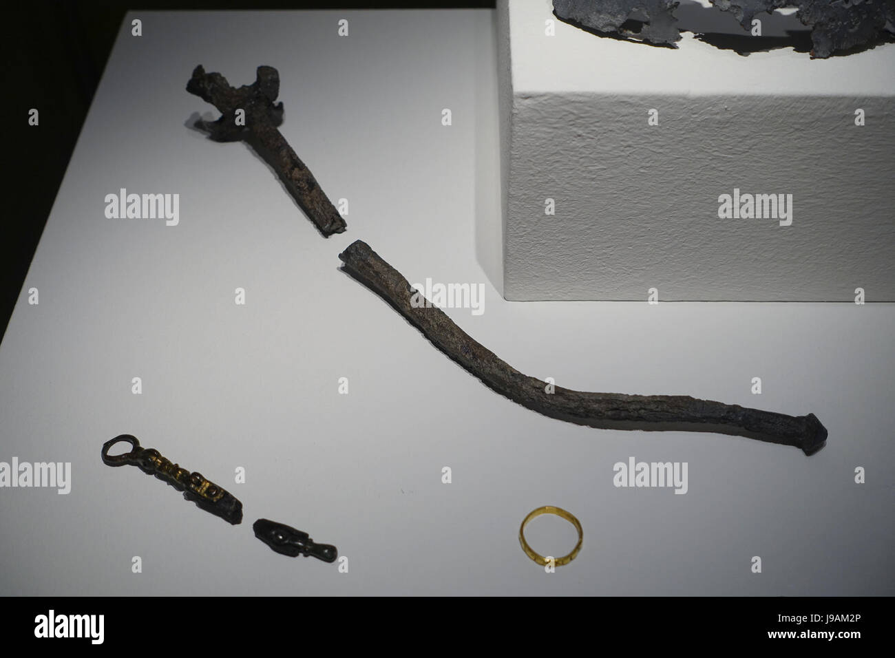 Objects from the grave of Lothair II, Holy Roman Emperor, lead scepter ...