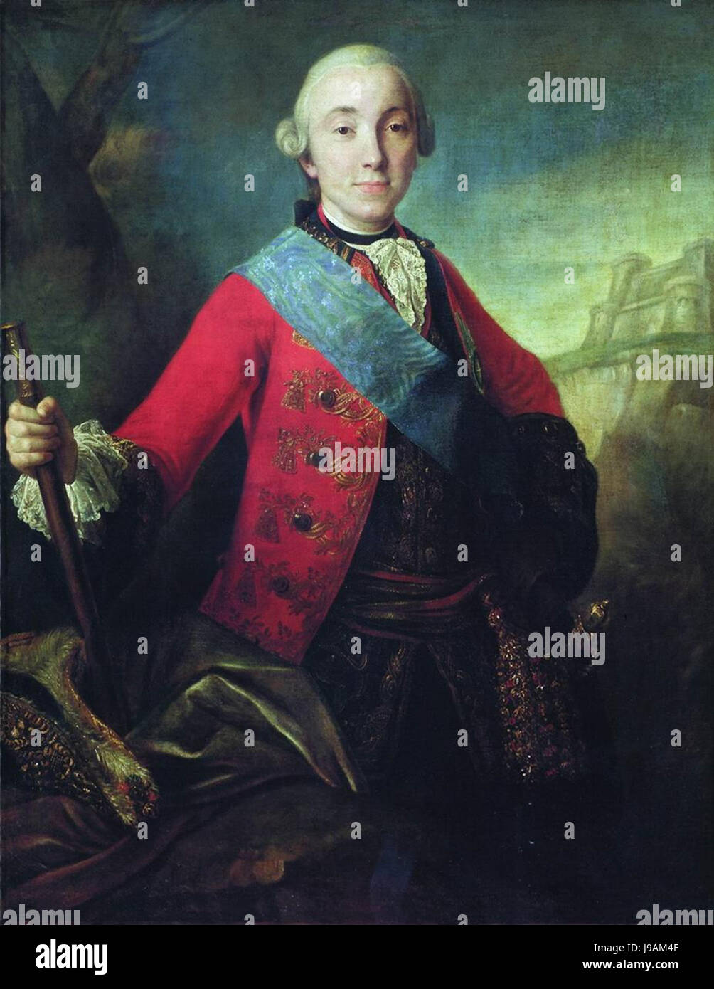 Peter III by Rokotov (1758, Tretyakov gallery Stock Photo - Alamy