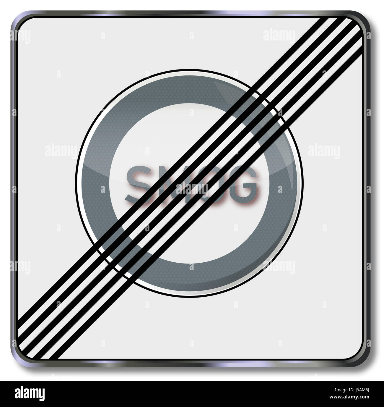 traffic sign smog Stock Photo - Alamy