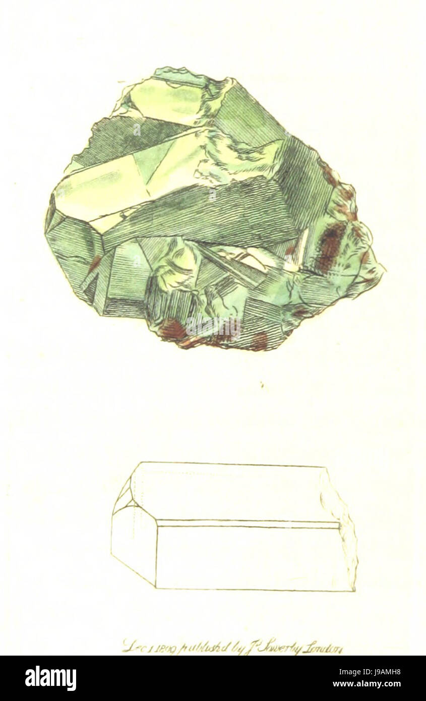 British Mineralogy Vol.4 (1811) p188 T341 PLUMBUM sulphatum Stock Photo ...