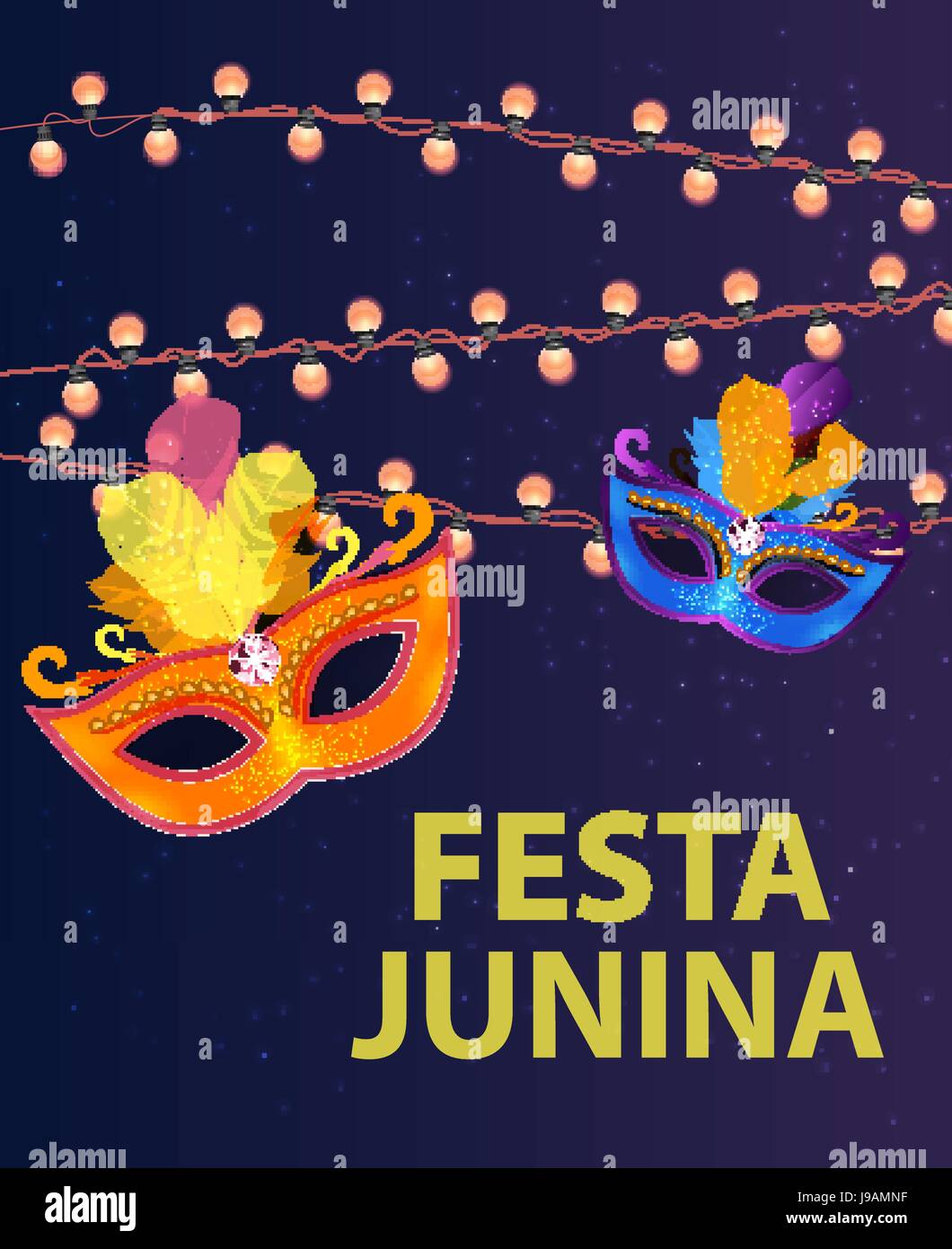 Festa Junina Holiday Background. Traditional Brazil June Festival Party ...