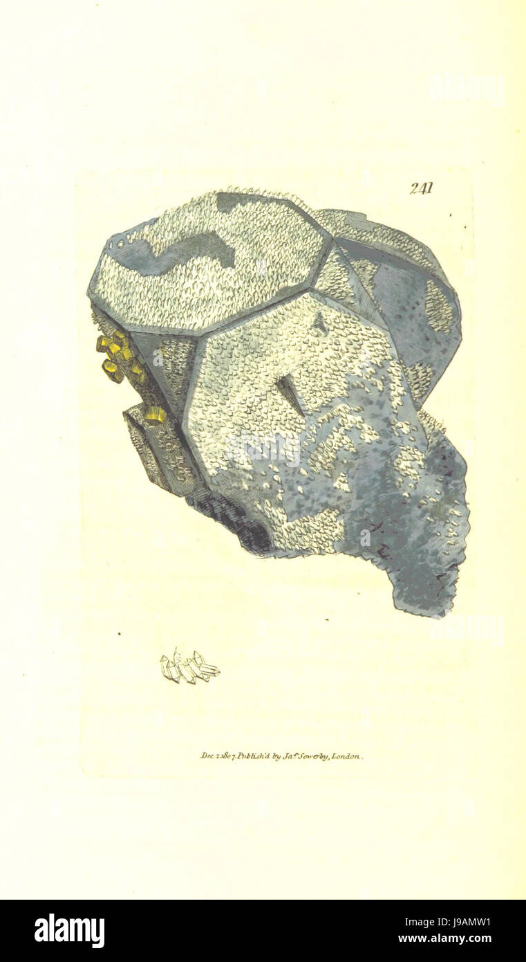 British Mineralogy Vol.3 (1809) p168 T241 SILEX Quartzum Stock Photo ...