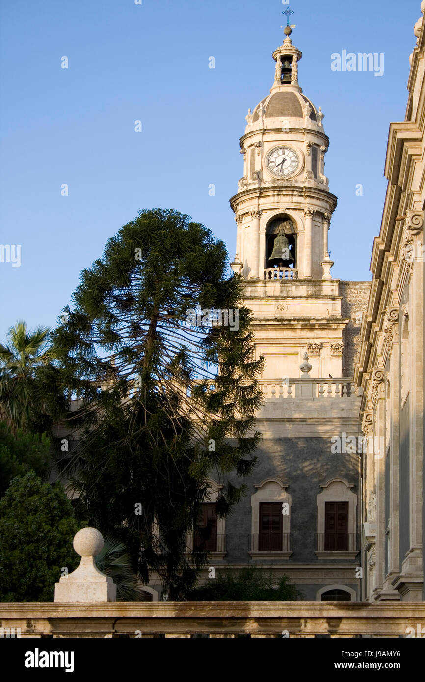 tower, church, cathedral, balustrade, style of construction ...