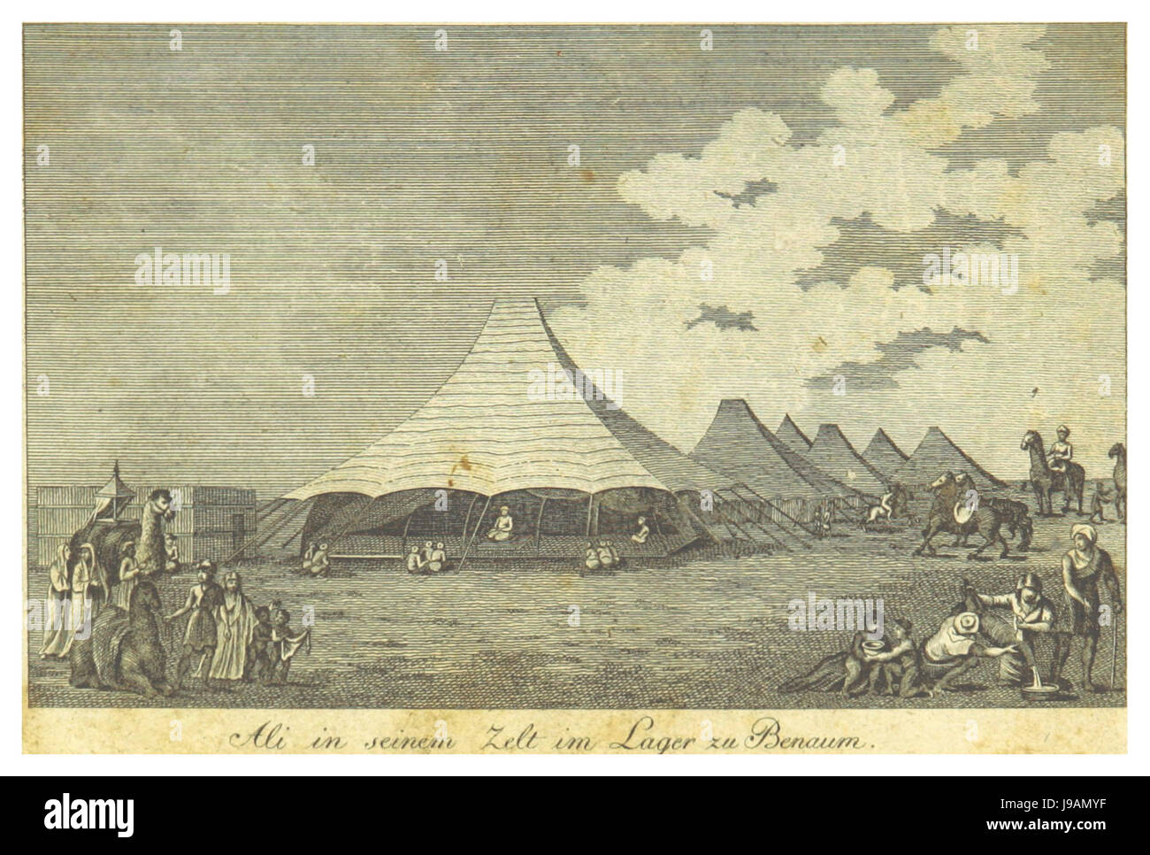 PARK(1800) p117 Das Lager zu Benum Stock Photo - Alamy