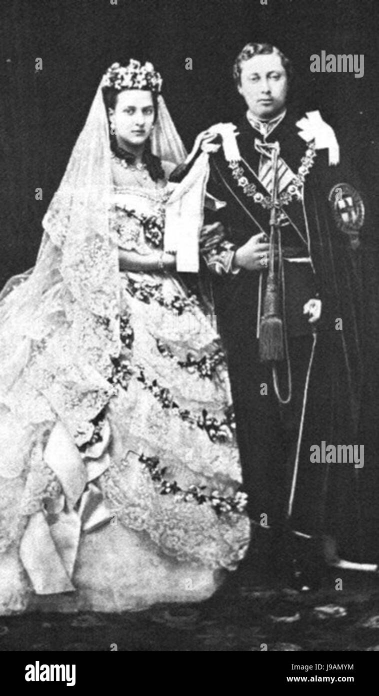 King Edward VII and Queen Alexandra Wedding 1863 Stock Photo - Alamy