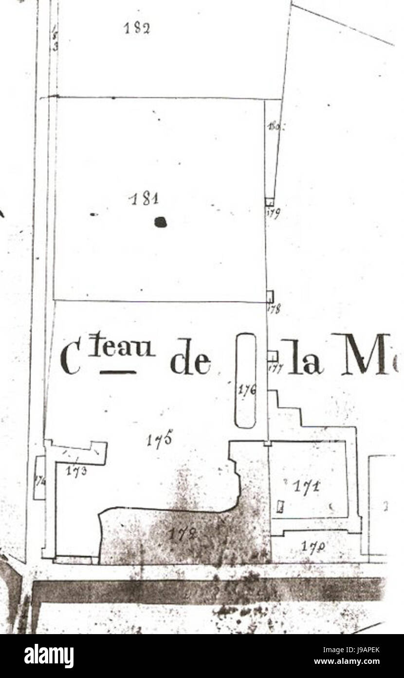 Photocopy napoleon cadastre of chateau de la motte Stock Photo - Alamy