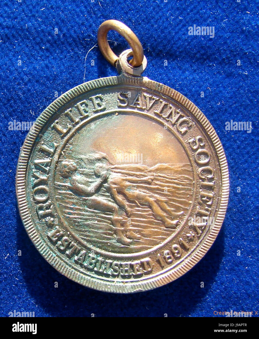 NZ & AUS Royal Life Saving Medal Awarded 1934, obverse Stock Photo - Alamy