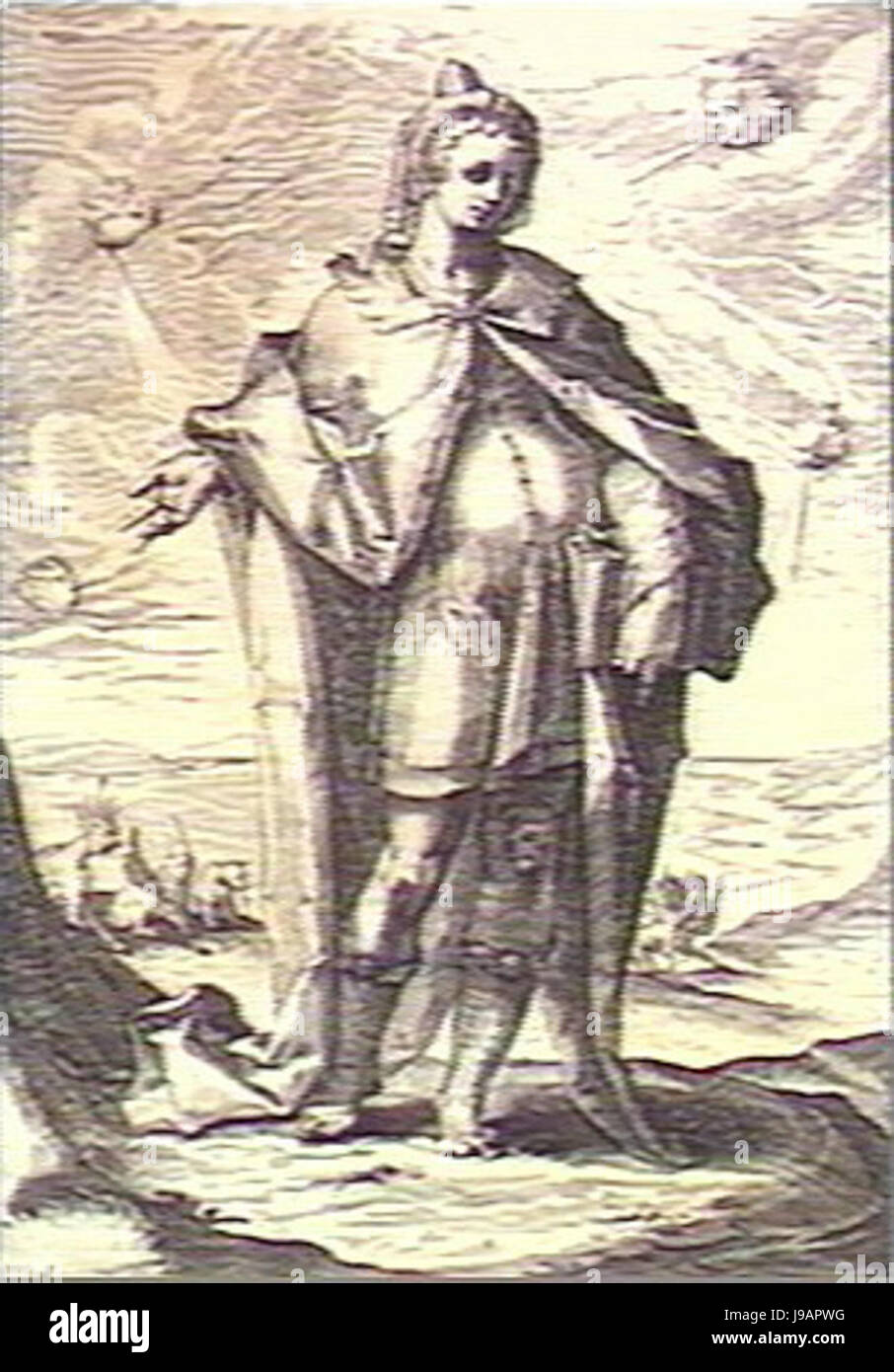 The prophet Daniel standing in front of the fantastic beasts Wellcome ...