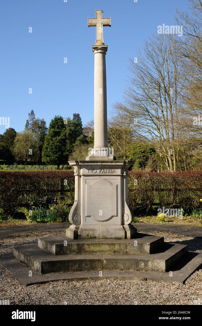 War Memorial, Watton-At-Stone, Hertfordshire Stock Photo - Alamy