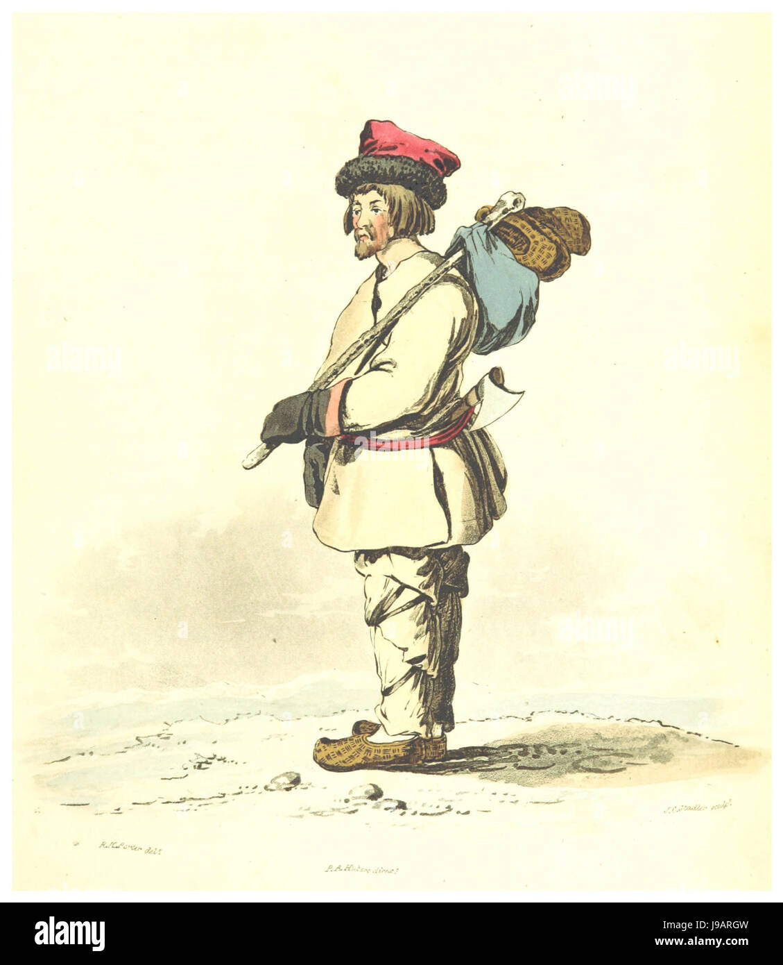 PORTER(1813) p1.151 A travelling Russian Boor Stock Photo - Alamy