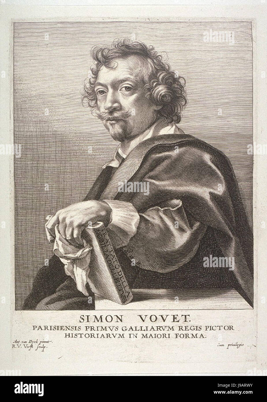 Simon Vouet by Robert Van Voerst after Anthony van Dyck Stock Photo - Alamy