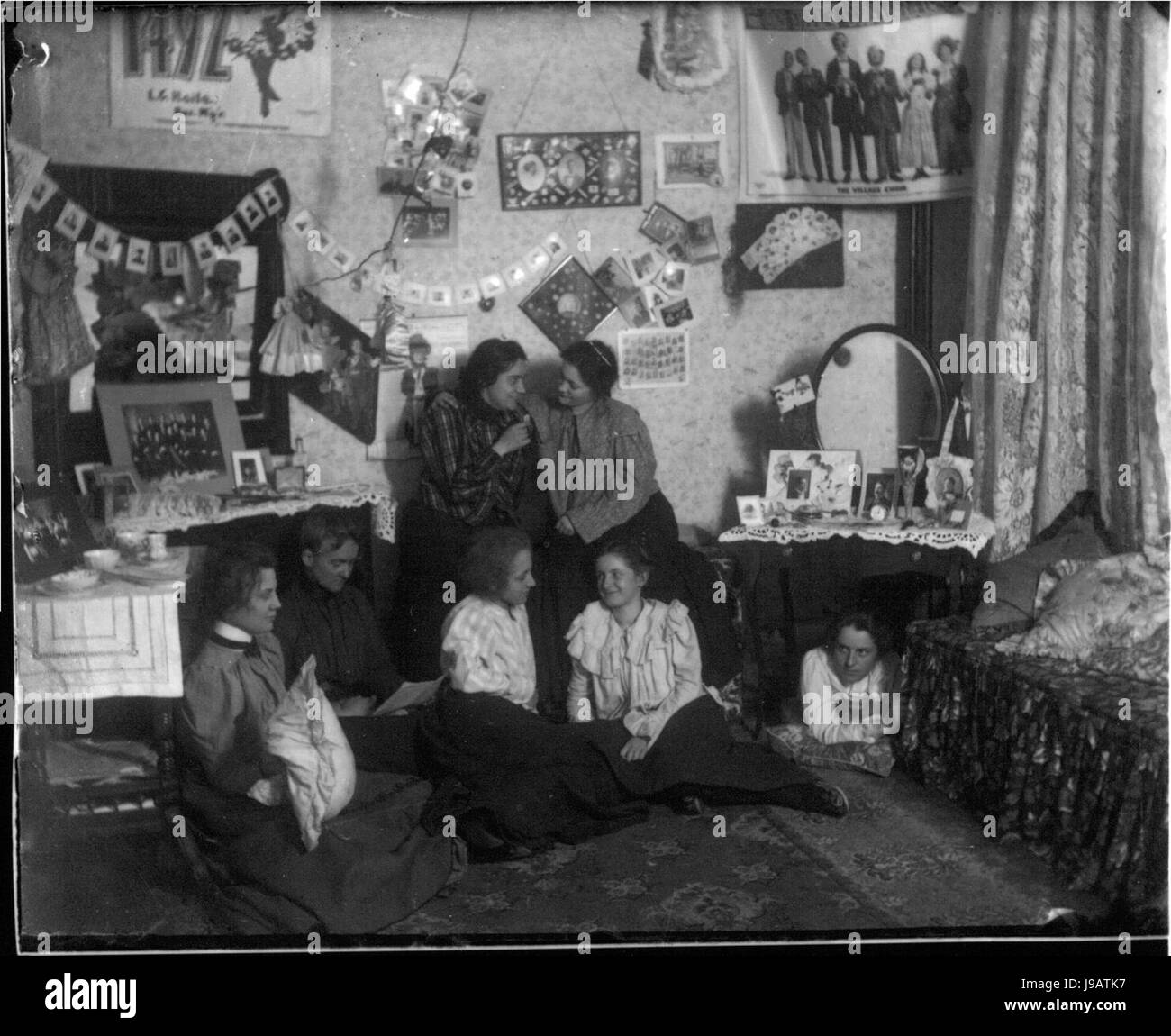 Living room students Black and White Stock Photos & Images - Alamy